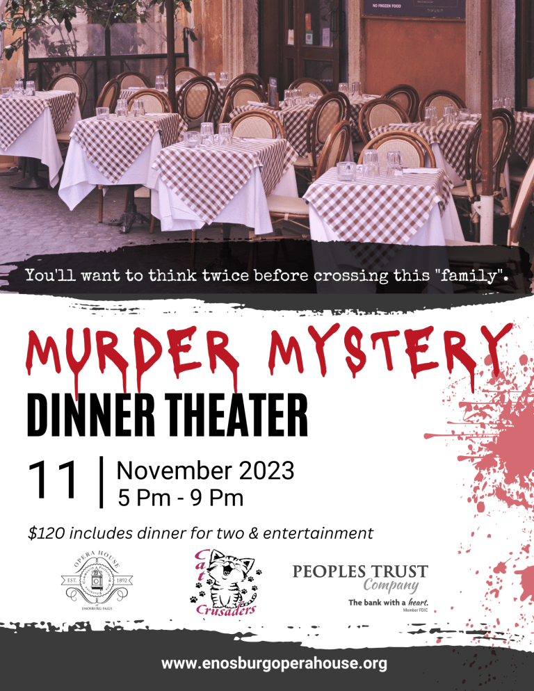 Murder Mystery Dinner Theater – The Opera House at Enosburg Falls